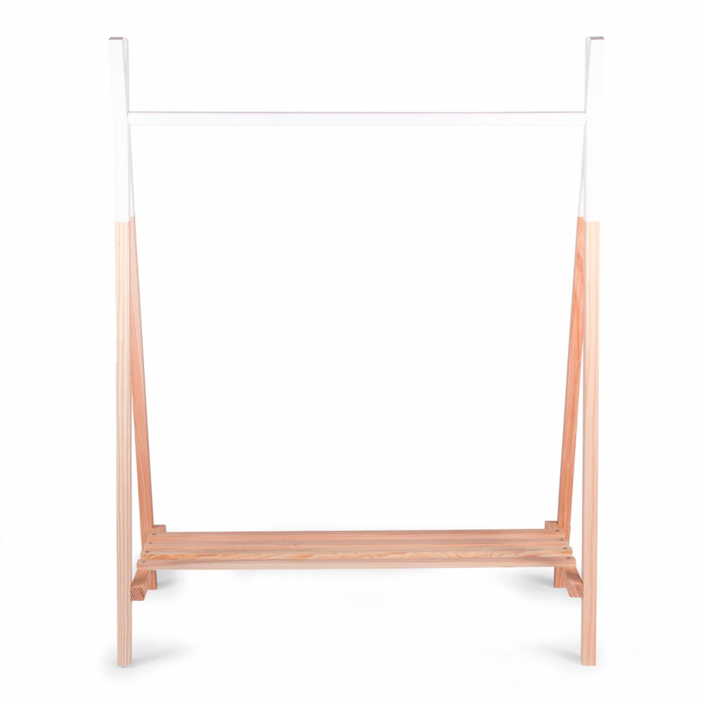 Childhome Tipi Open Clothes Stand | Natural | White | Wardrobe | Nursery