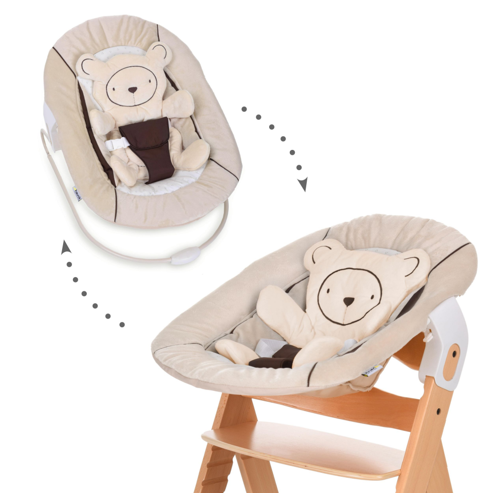 Hauck Alpha Bouncer 2 in 1 - Hearts White - Olivers BabyCare
