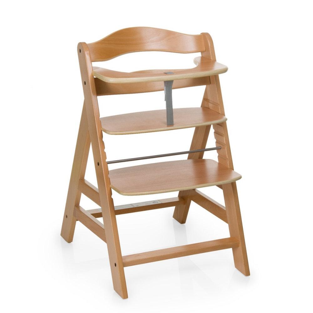 Hauck Alpha+ Wooden Highchair - Natural - Olivers BabyCare