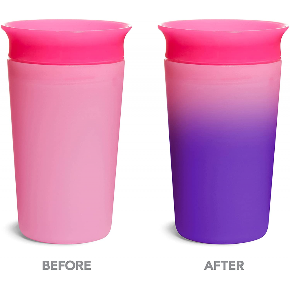Munchkin Colour Change Miracle Cup - Pink - Toddler Cup - Anti Leak