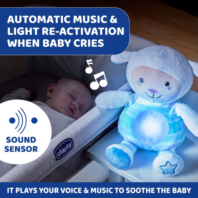 Chicco First Dreams Lullaby Sheep Nightlight Projector | Blue Baby Bear