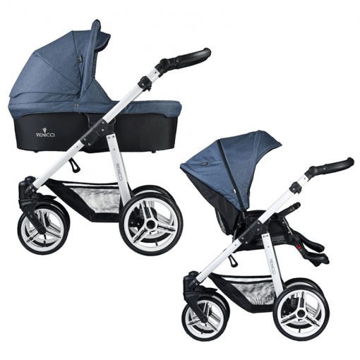 Venicci Soft Vento 2 in 1 Travel System - Denim Blue / White - Olivers ...