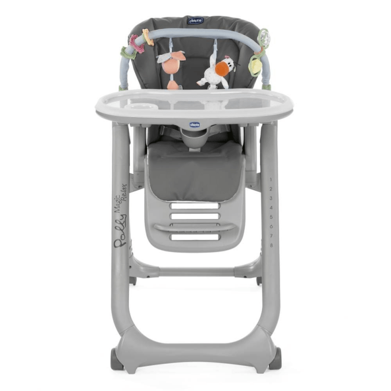Стульчик для кормления chicco polly magic relax graphite - 90 фото