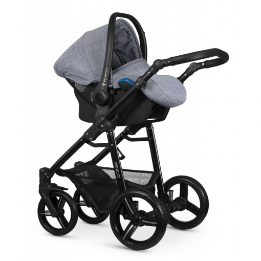 Venicci Soft 3 in 1 Travel System (9 Piece Bundle) - Medium Grey