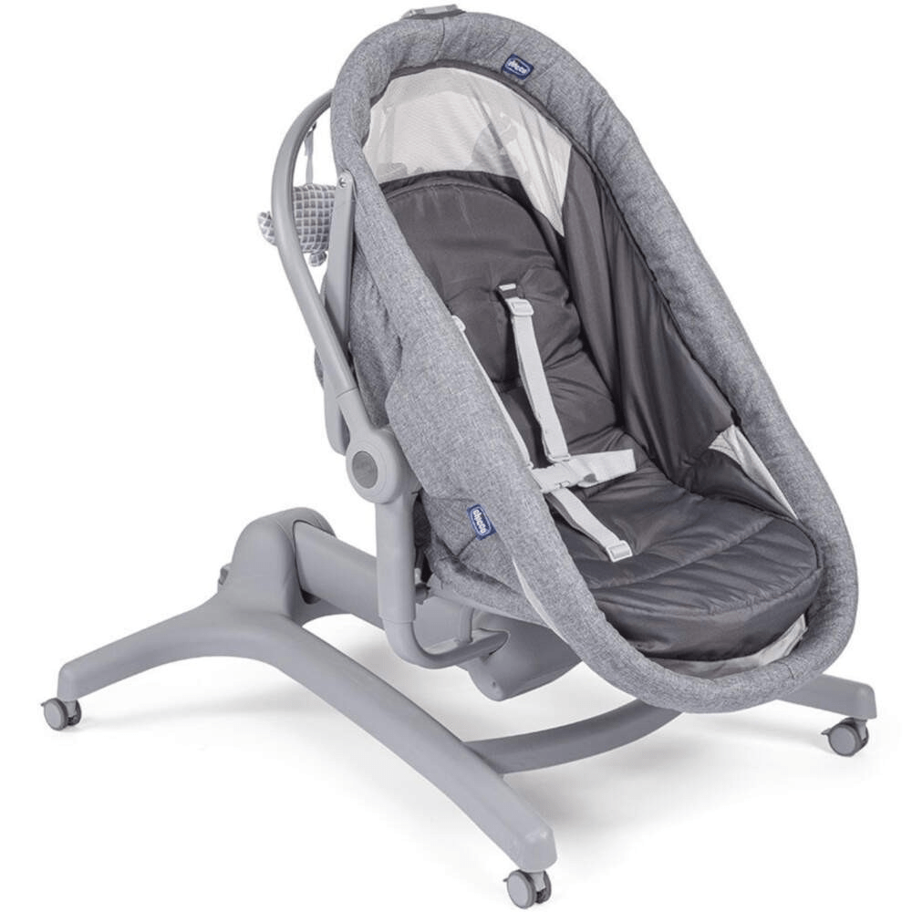 Chicco Baby Hug Air 4-in-1 Crib - Titanium | Highchair | Baby Seat