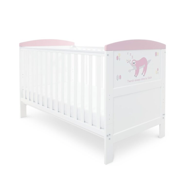 Ickle Bubba Coleby Style Cot Bed | Sloth Pink | Nursery Furniture