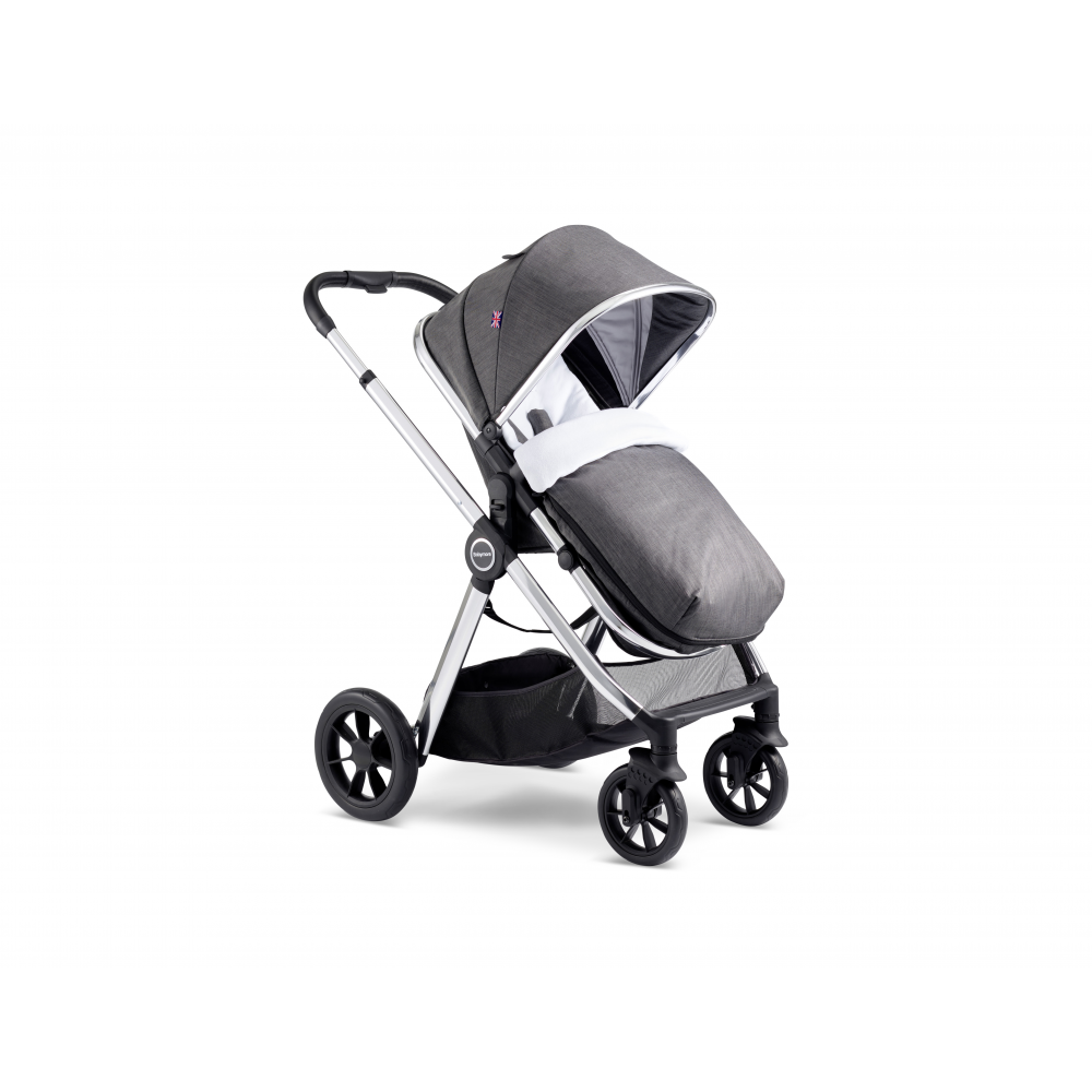 Babymore MeMore Pram & Pushchair 11 Piece - Chrome Slate | Grey