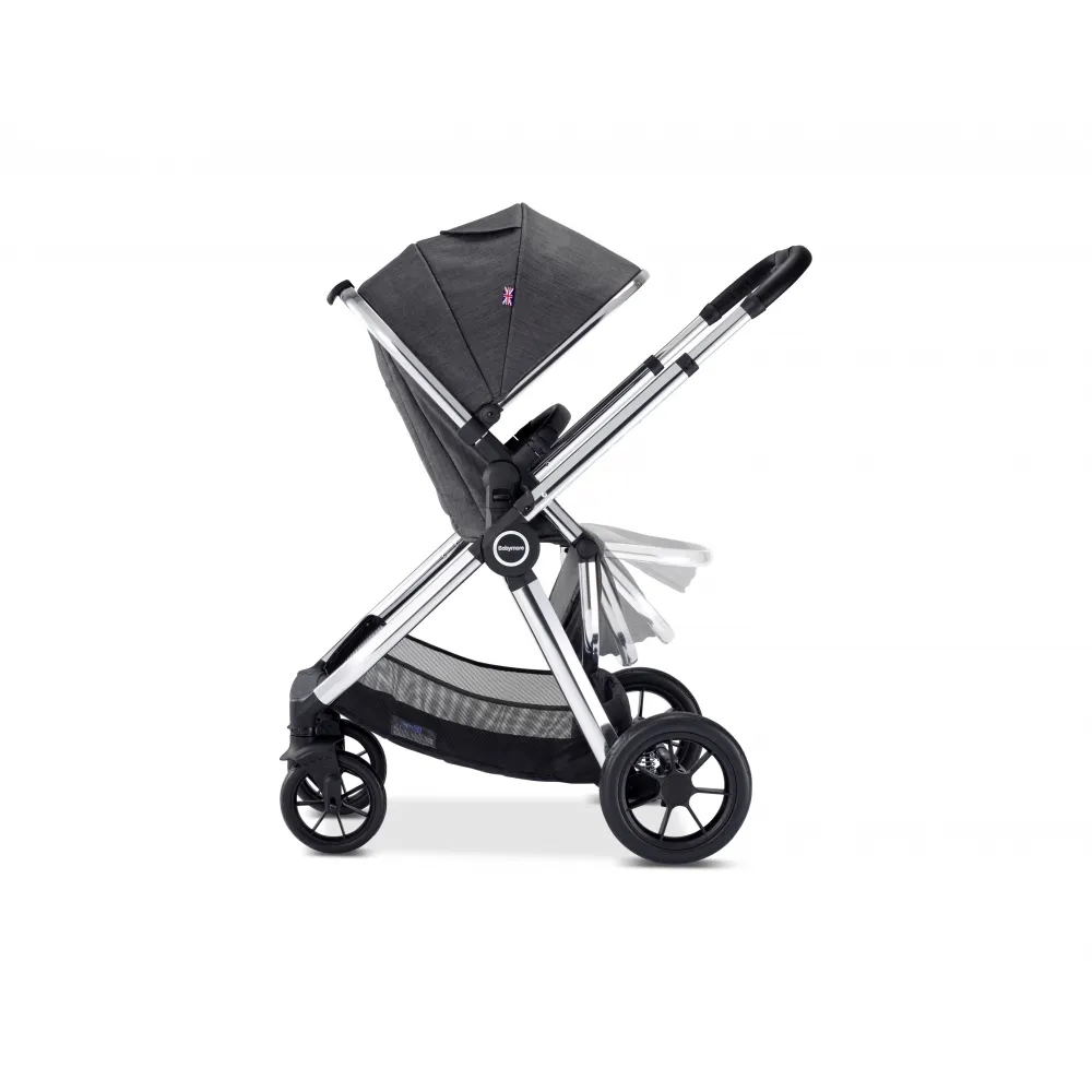 Babymore MeMore Pram & Pushchair 11 Piece - Chrome Slate | Grey