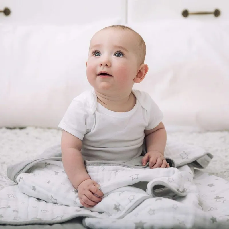 Petite Piccolo Luna Blanket Moon and Stars Olivers BabyCare