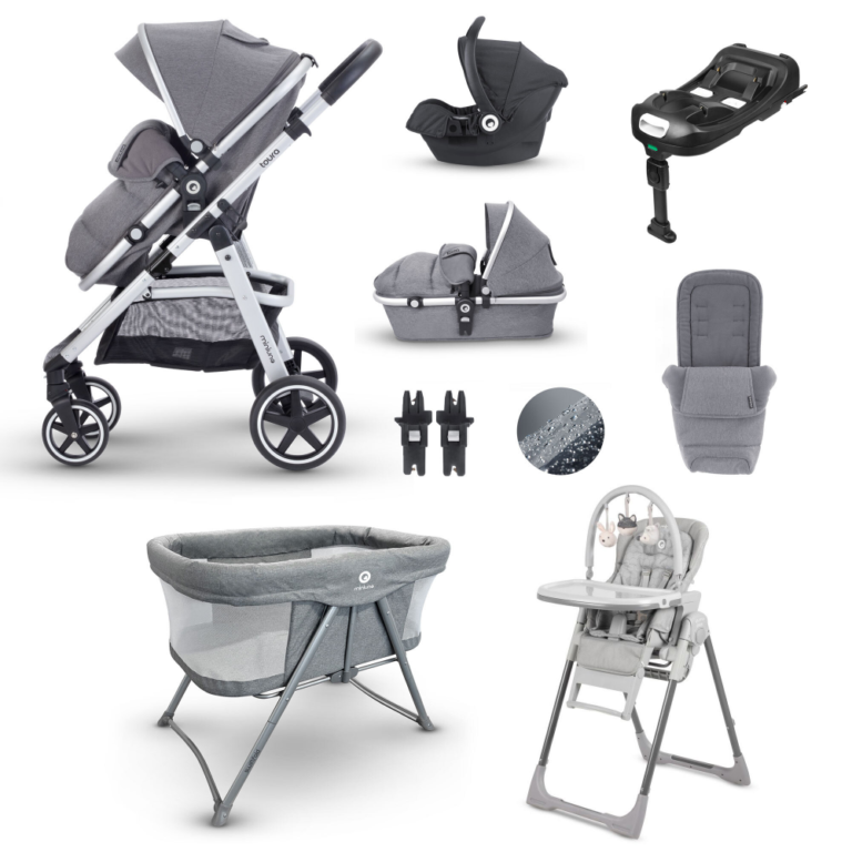 MiniUno Toura Travel System Bundle 2022 - Grey Herringbone - Olivers ...