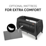 Hauck Play N Relax Center Travel Cot - Melange Black - Olivers BabyCare