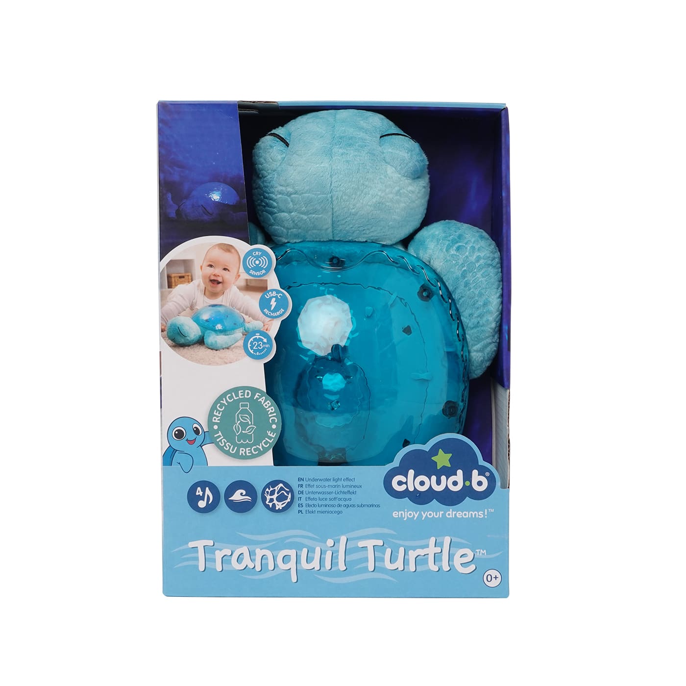 CloudB Tranquil Turtle Rechargeable Projector, Night Light and Sound ...